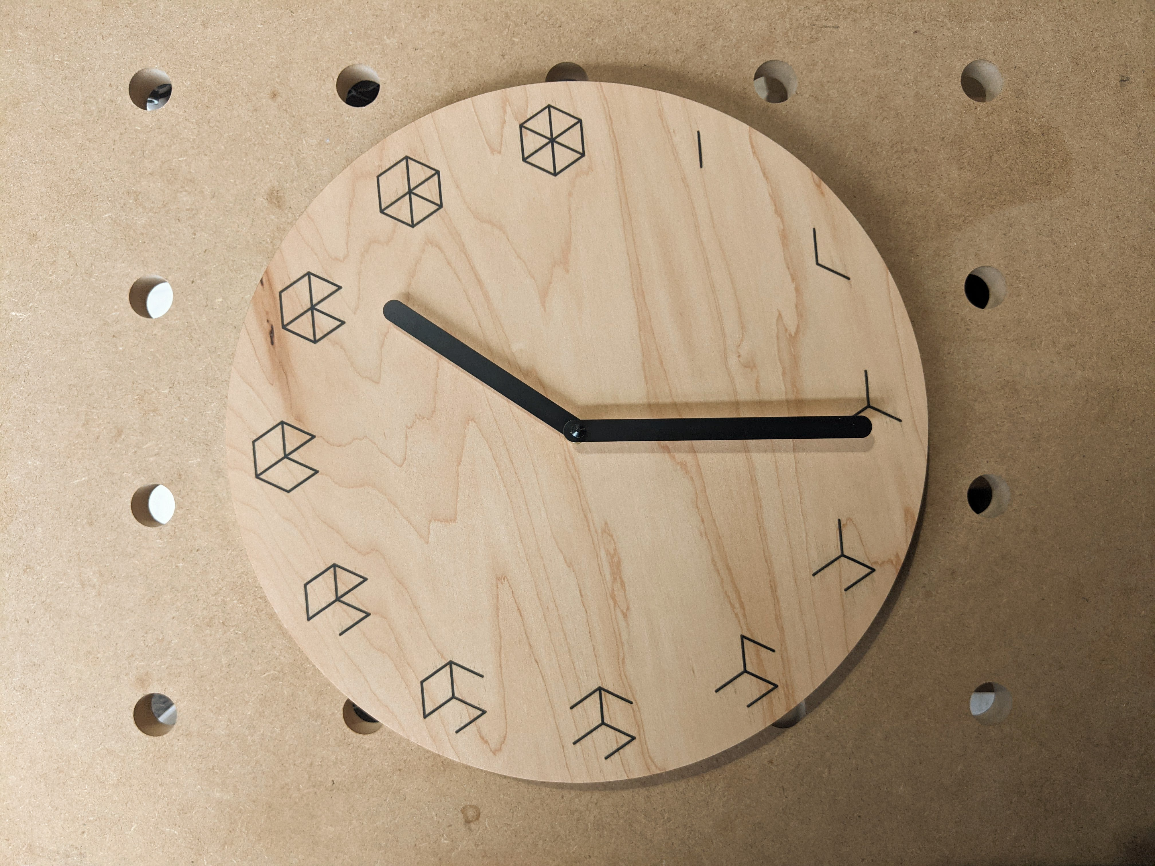 Incomplete Cubes Clock Created by RussFogle — Sol LeWitt's "Variations of Incomplete Open Cubes ...
