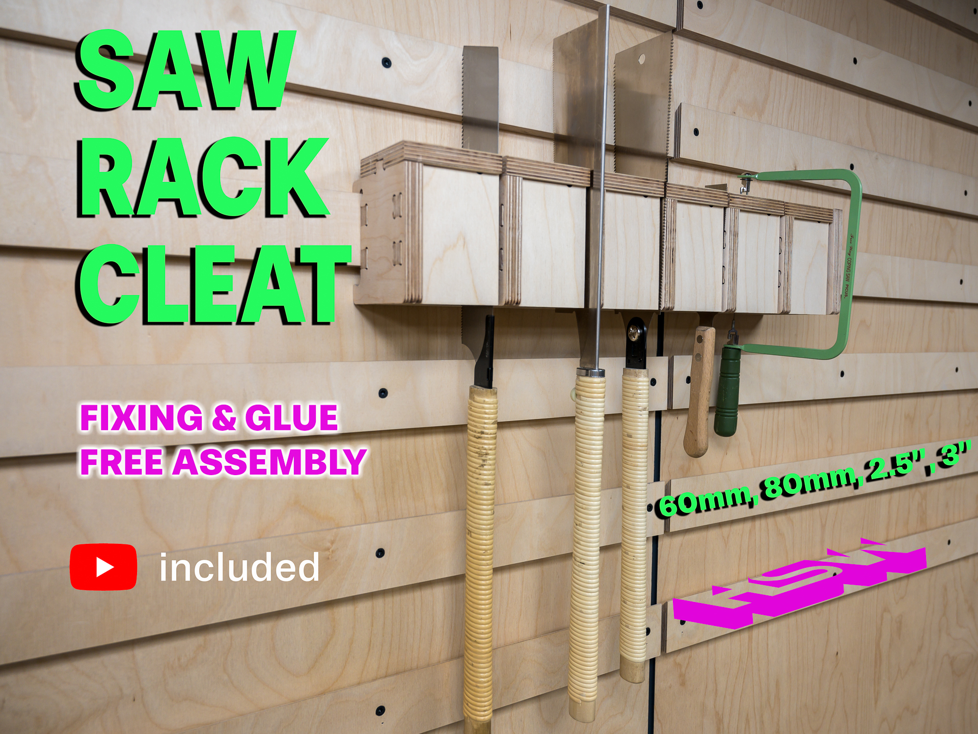 Saw Rack French Cleat - Self Assembly Created by HSWBuilds — Modular ...