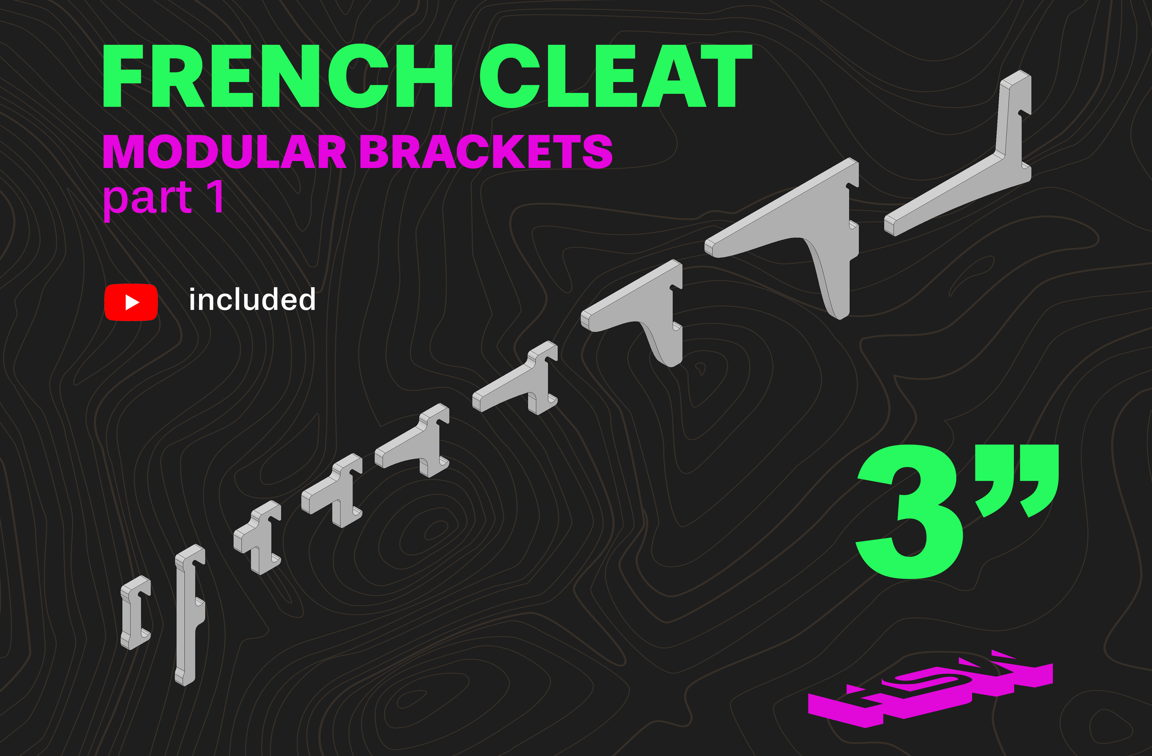 Basic cleat brackets - 3" Created by HSWBuilds — A set of 4 french ...