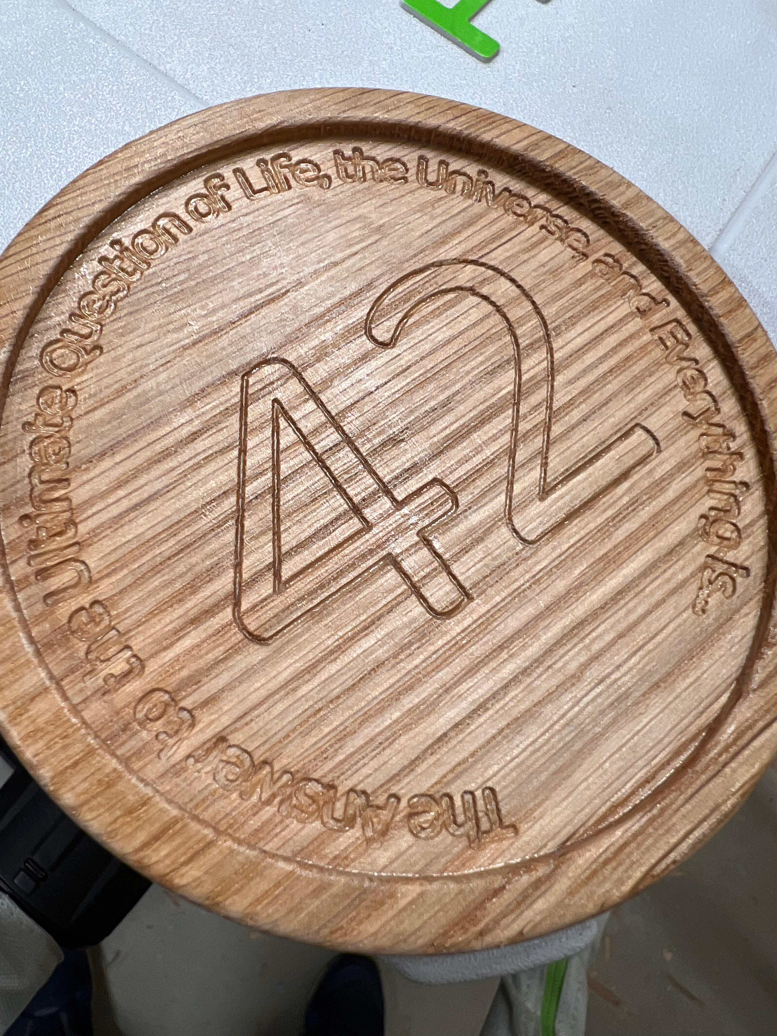 42nd birthday coaster/inlay Created by UFR — I made a coaster, but you ...