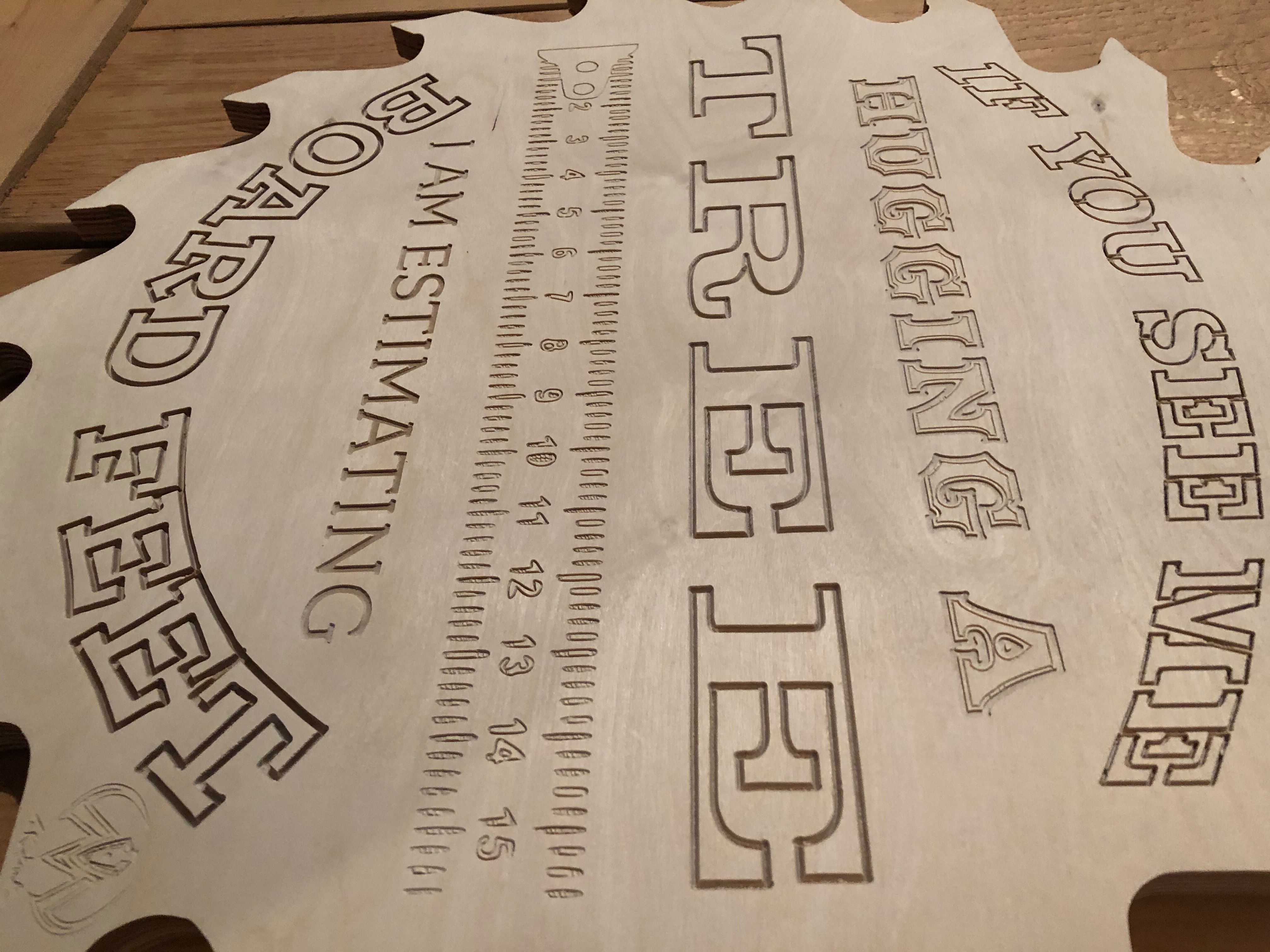 Saw sign Created by Tass — Saw blade outline sign